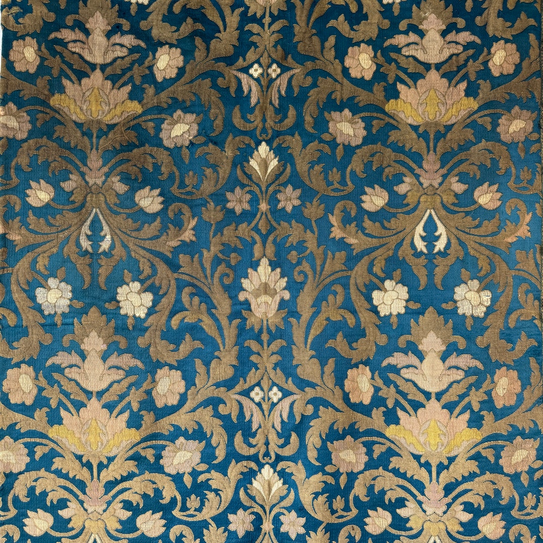 1880 Classic 43x110 Blue Curtain French Textile Blackout Room Darkening ...