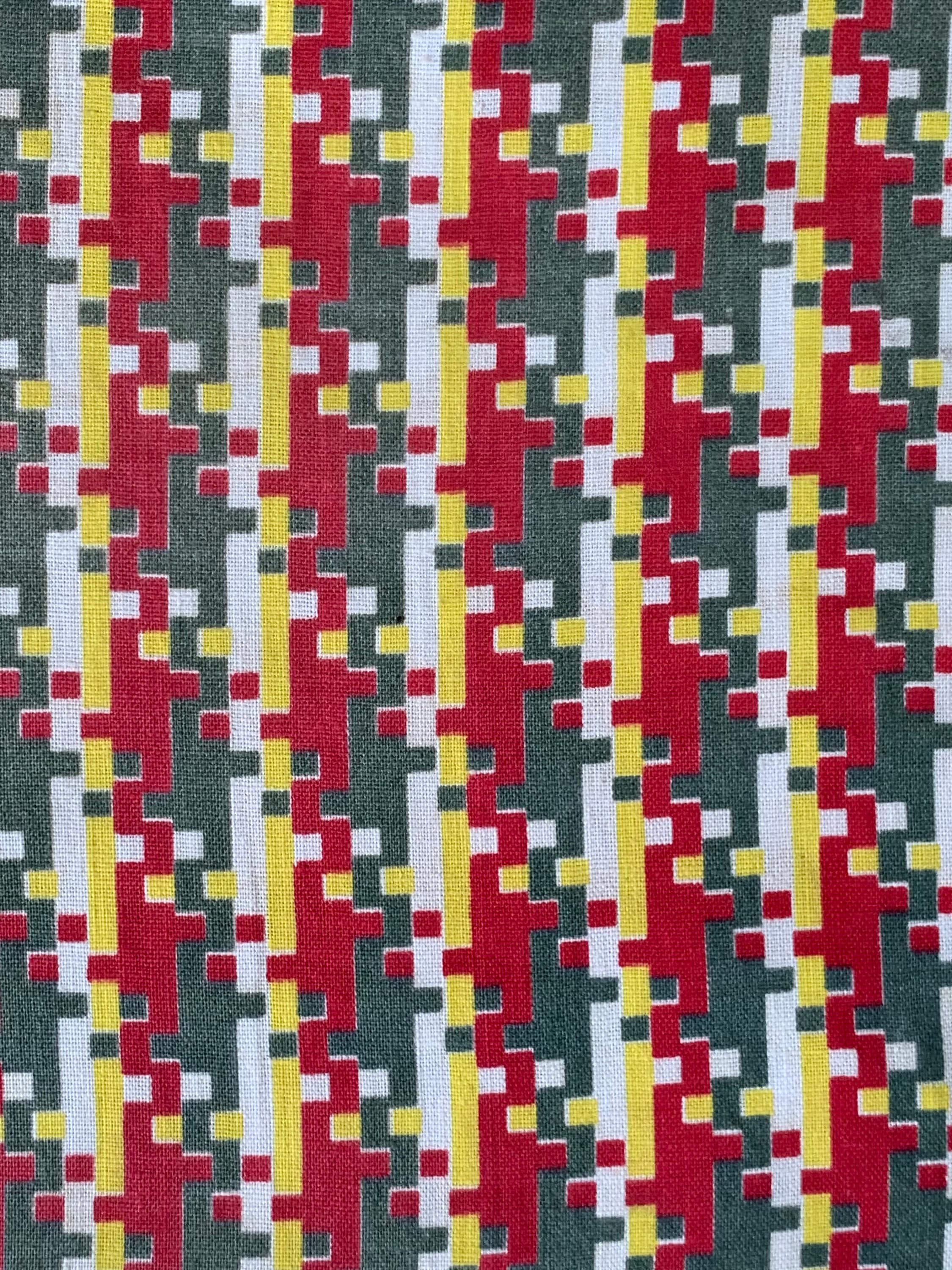 2 Pieces of Cotton Vintage French Geometric Pattern - Etsy