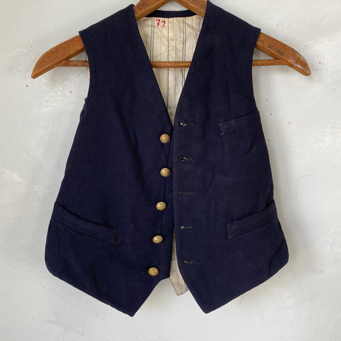 Butler Vest School Vest Workwear French work wear Antique | Etsy