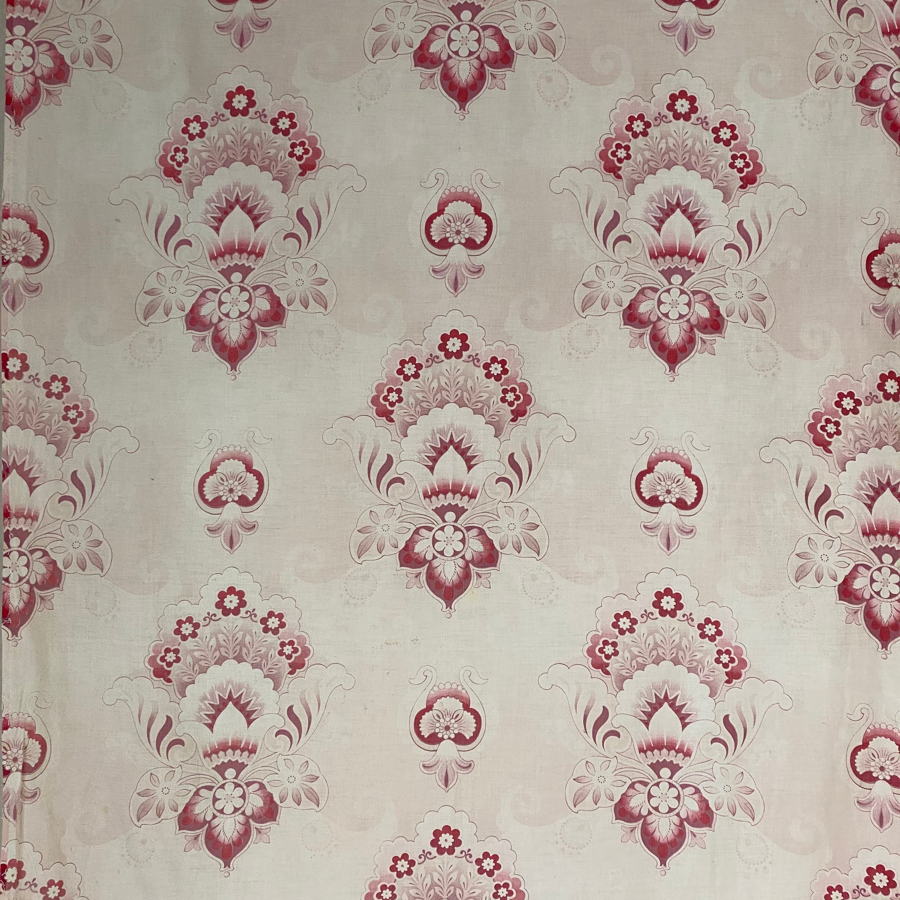 Art Nouveau fabric material FADED pink material The Textile | Etsy