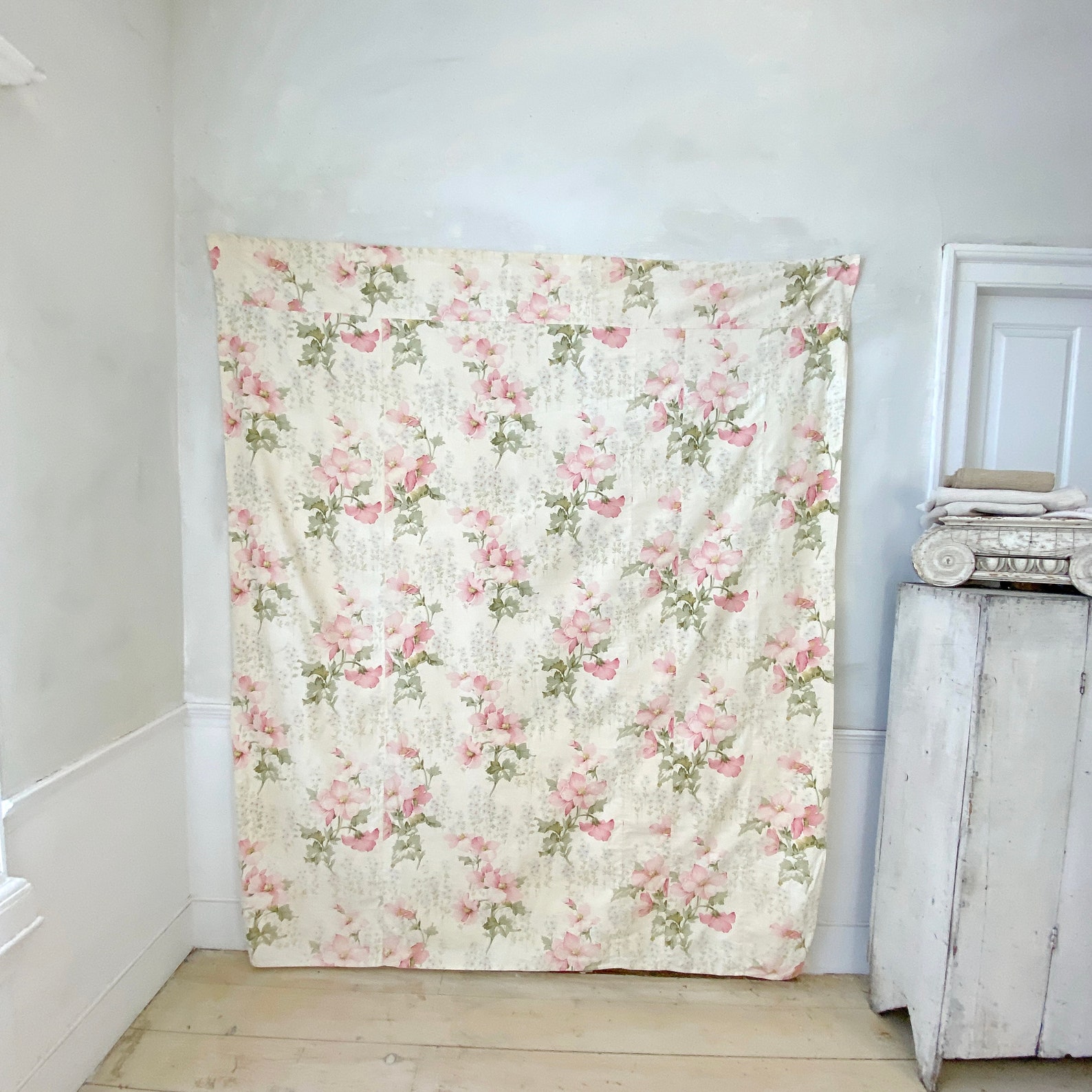 AMAZING Large Scale Floral Fabric Antique French From France - Etsy