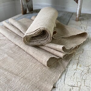 PER 1 YARD Organic HEMP Rough Rustic Coarse Antique Textile C1850 or ...