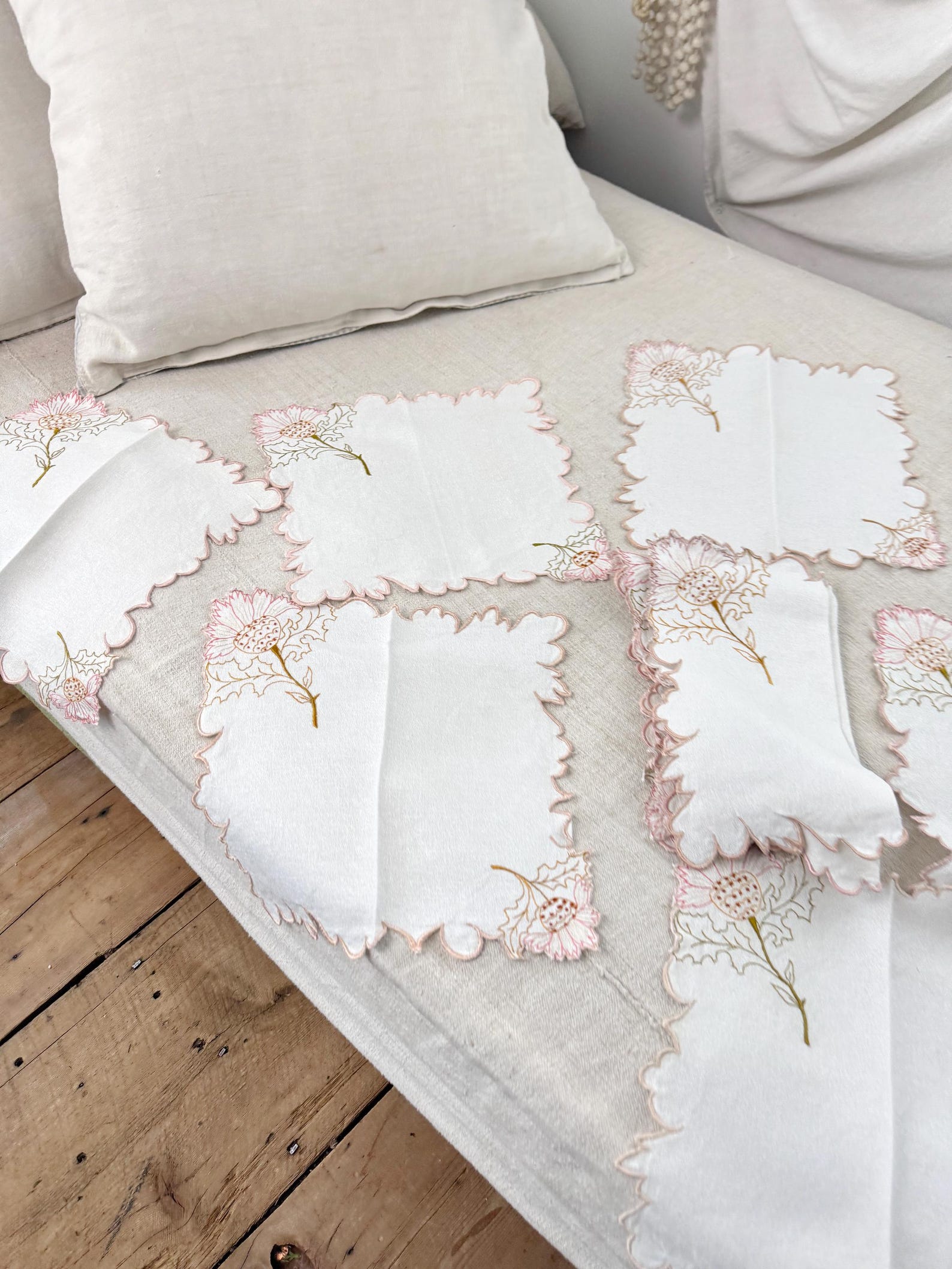 12 AMAZING French Vintage Handmade Unique Gift Idea Monogram Textile ...