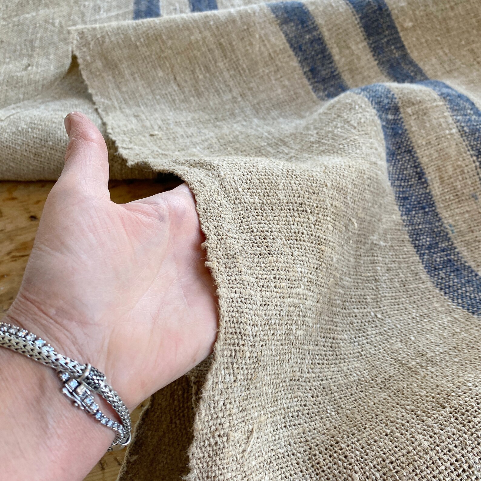 Antique Hemp Table Stair Runner Textile by Yard European Fabric ...