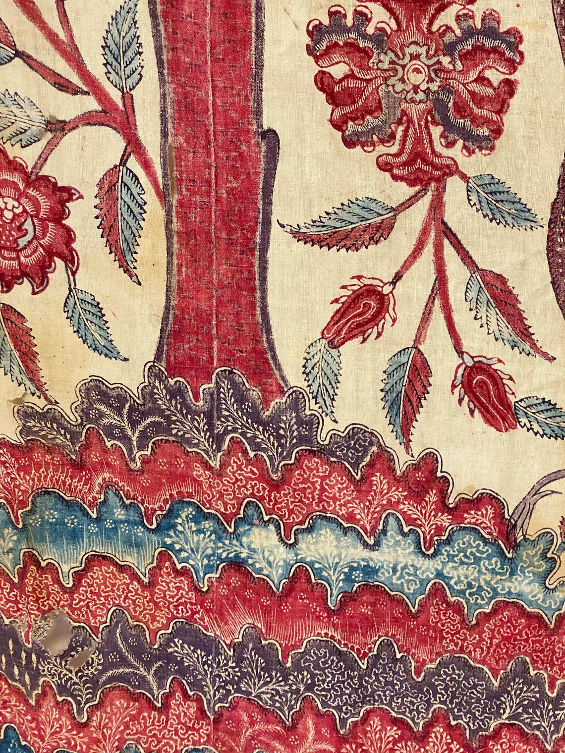 Antique Indian Palampore Chintz Painted 18th for European - Etsy