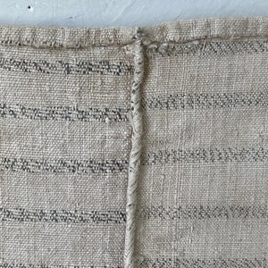 Farmhouse Rustic Textile Antique Hand Woven Linen French Country ...