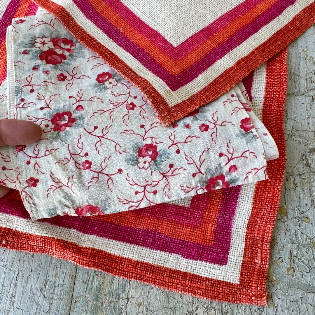 Antique Linen French Fabric Project Bundle Linen, Ticking, and Floral ...
