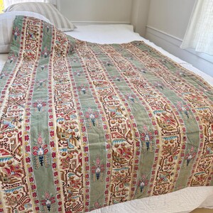 61x43 Antique French Boutis Quilt 1880 Hand Stitched Kilim Pattern ...