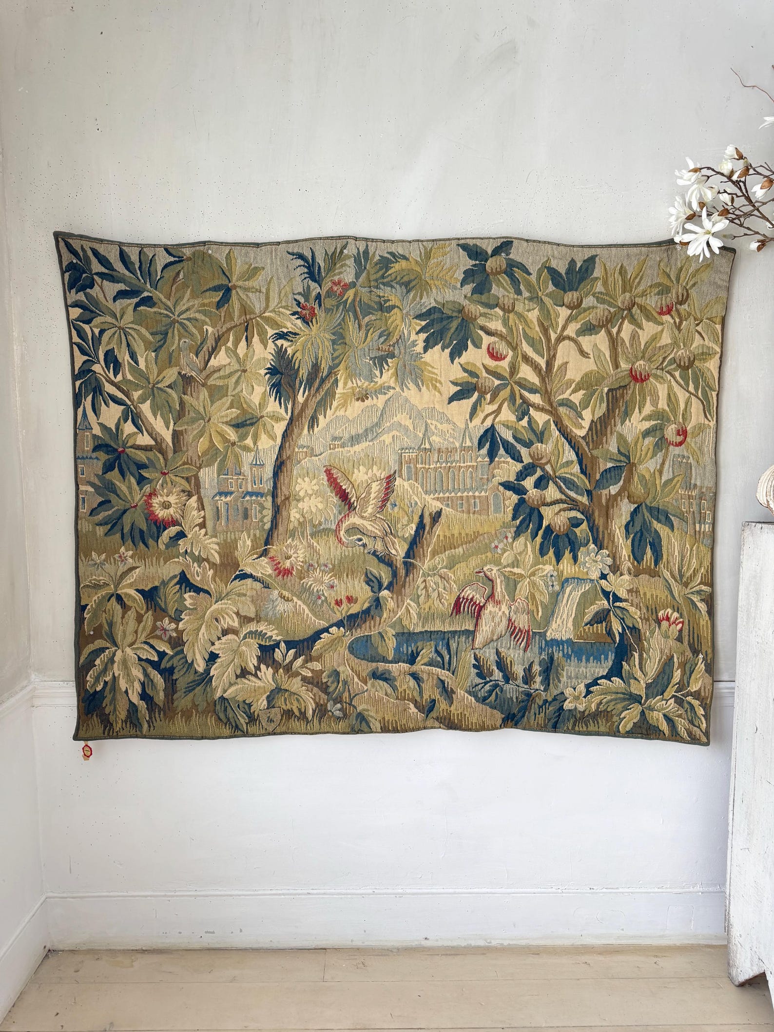 5.9ftx4.3ft Vintage Verdure French Jacquard Tapestry Wall Art Wool ...