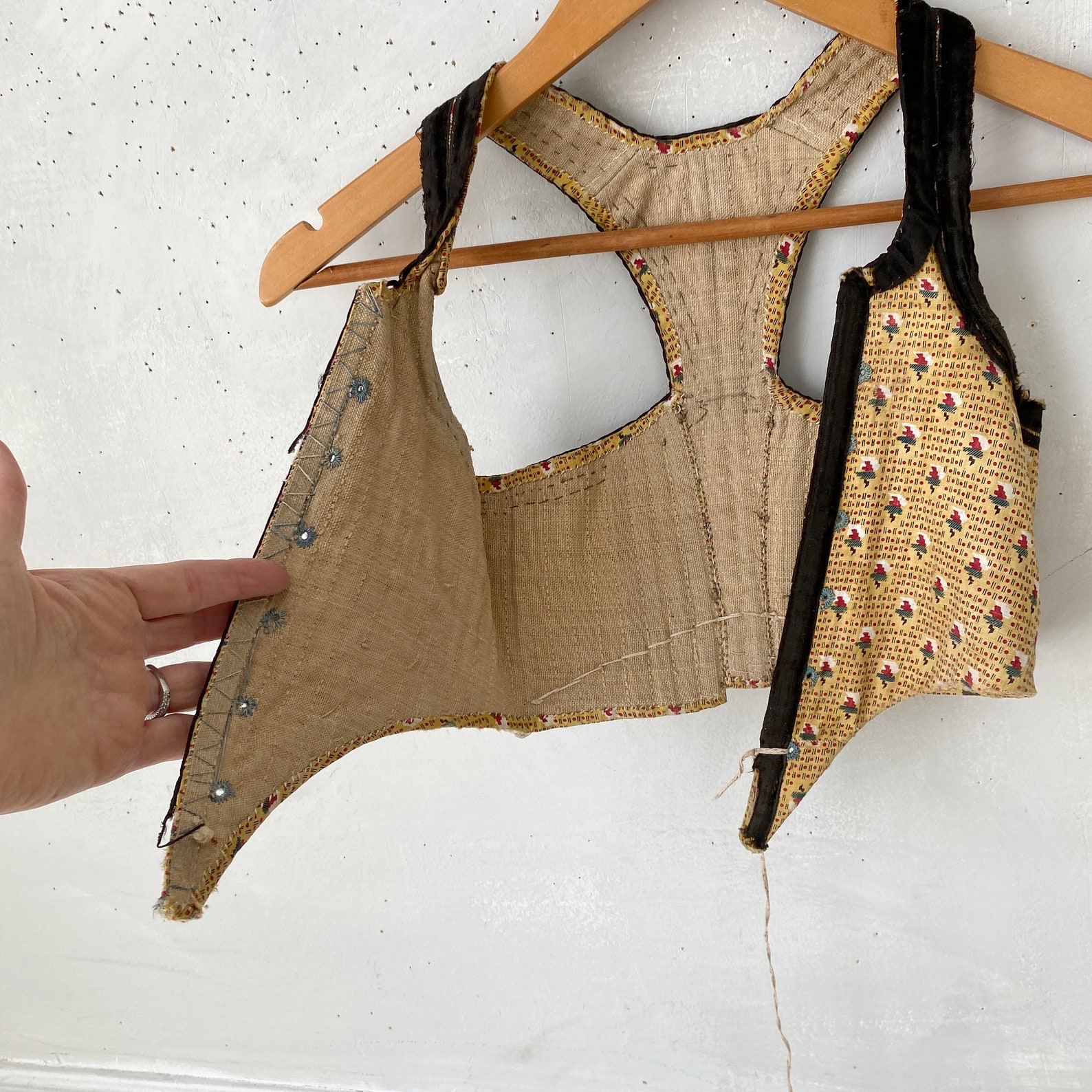 French Bodice Corset 18th Century Antique Folk Dress 1770 With Rump ...