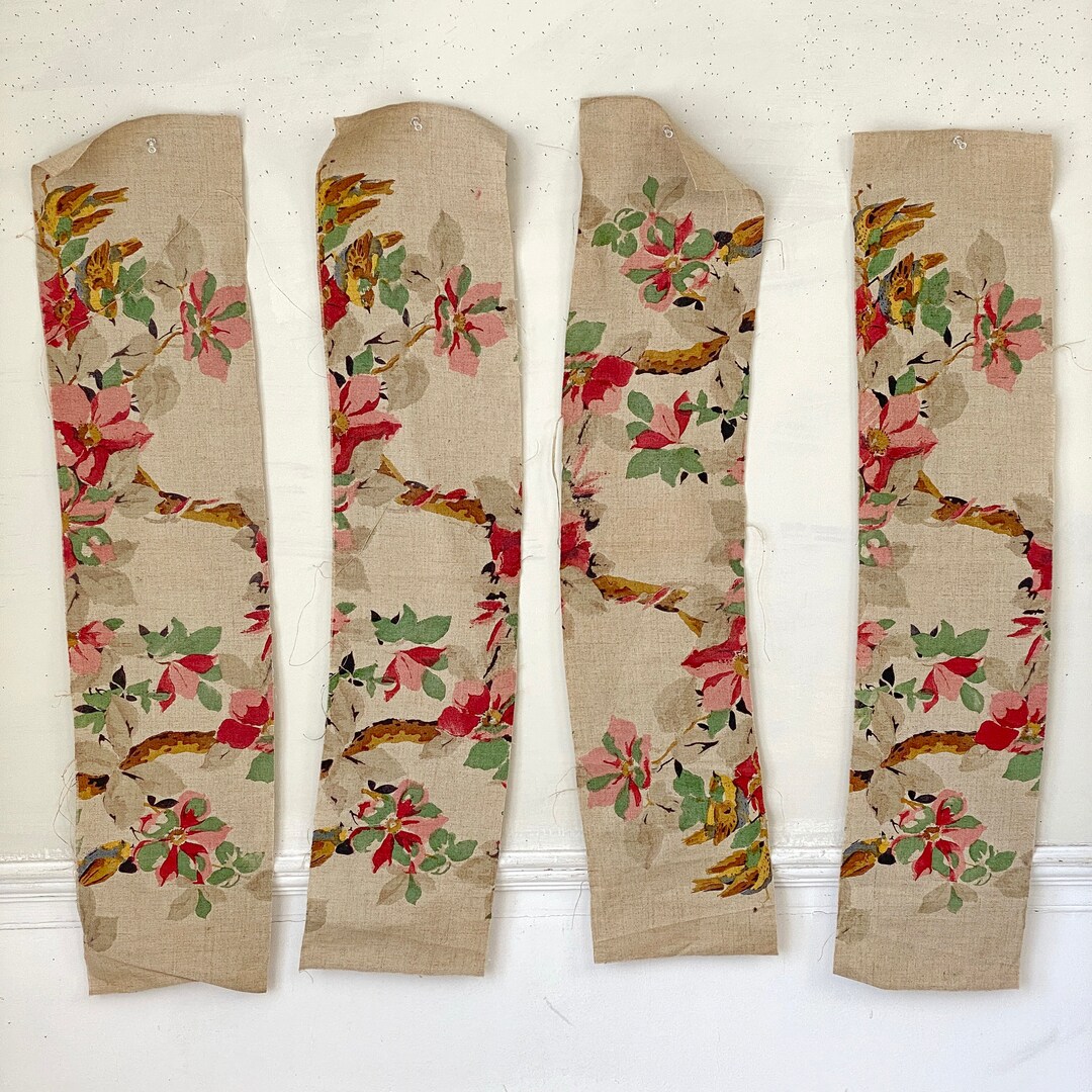 Antique Printed Linen Fabric Material Hand Block Printed Countrycore ...