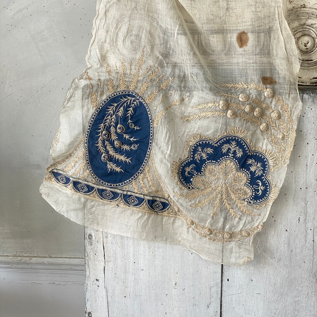 Sheer Antique Embroidery Sampler Sample Hand Worked - Etsy