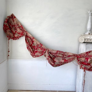 Red Indienne Festoon Valance Gorgeous French 19th Century Valance ...