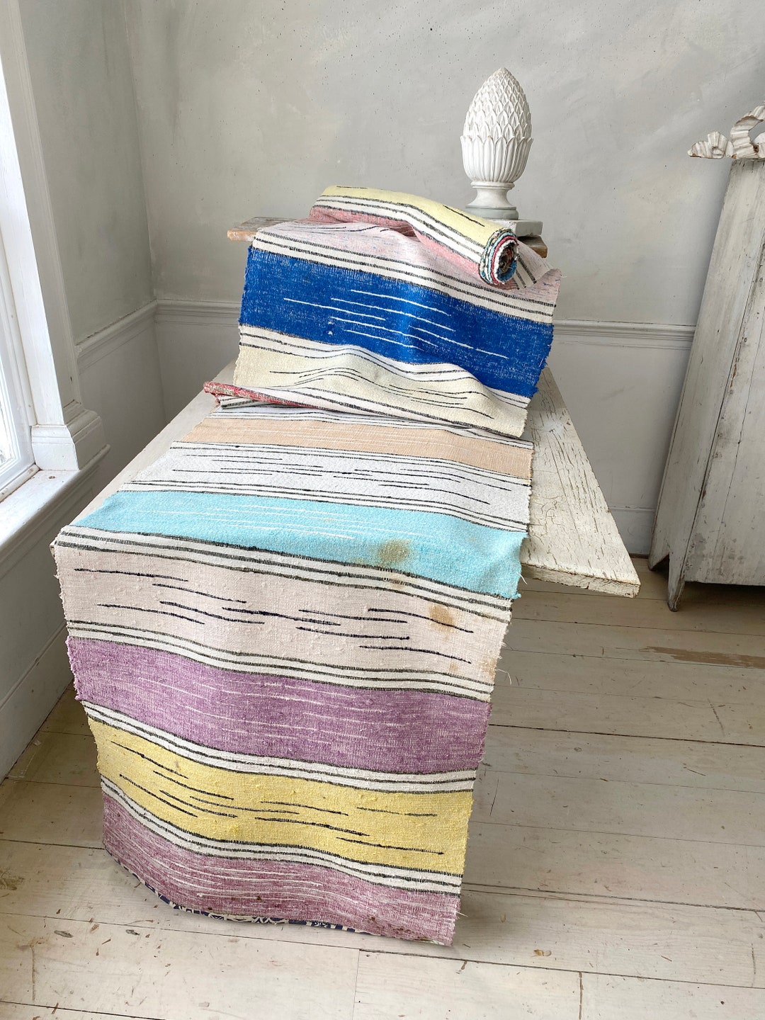 Vintage Rag Rug Vintage Stair Runner European Hand Woven Colorful ...