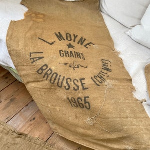 5 French Vintage Hessian Jute 1960's Black Decal From France ...