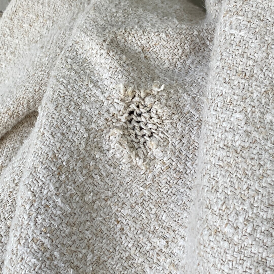 RARE MEND Farmhouse Hemp Tablecloth Organic Linen Hand Woven Textile ...