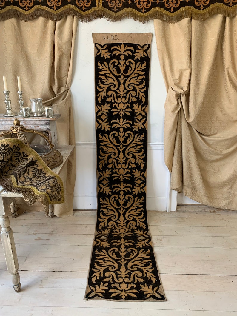 Antique Portuguese 18th Century Brocade Applique Metallic | Etsy