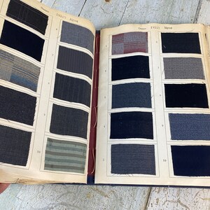 1080 Pieces!! Antique French Pattern Sample Book Woven Fabric Document ...