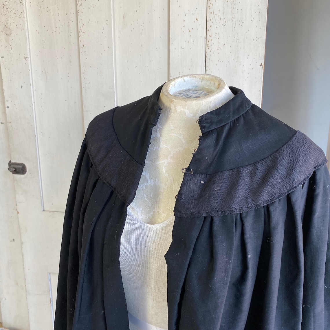 Judge's Gown Antique Cape Cloak Black Velvet Wool - Etsy