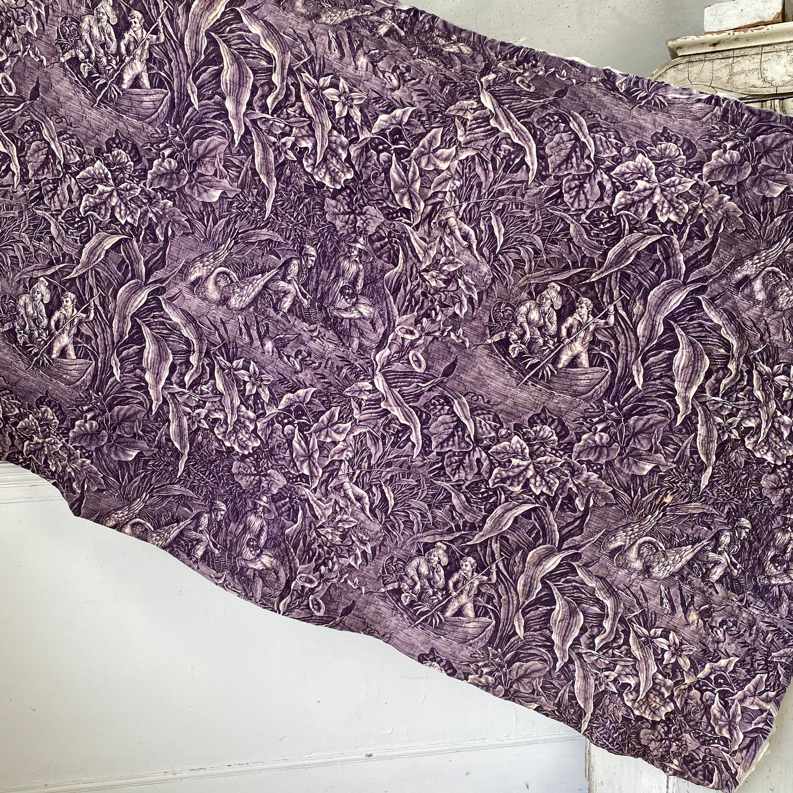 Fishing Toile De Alsace 1815 Antique French Quilted Textile - Etsy