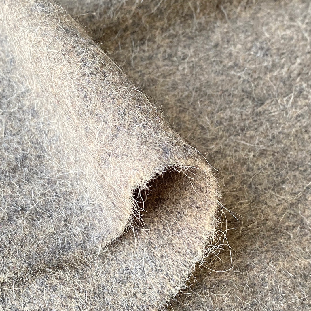 2.5 X 65 Angora SOFT Tweed WOOL Unused Fabric OLD Workwear Woven ...