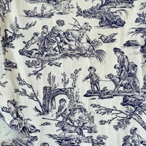86x 12.5 Purple Toile De Jouy Cotton Fabric Material Patchwork Quilting ...