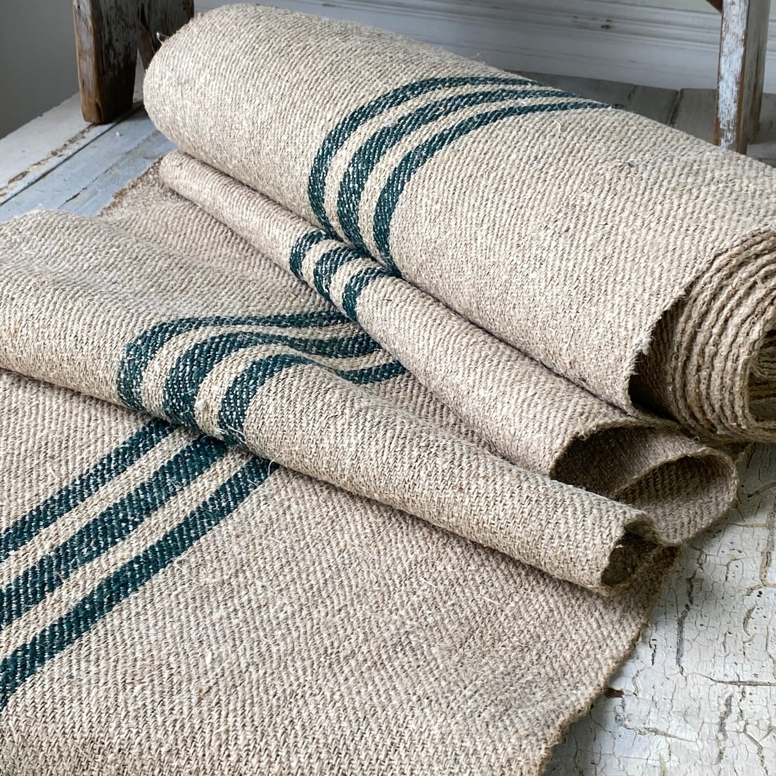 Farmhouse Stair Runner 2.5 Yards Heavy Hemp Grain Sack Fabric - Etsy