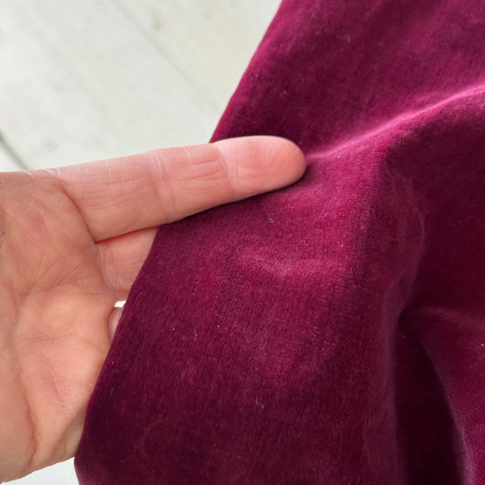 4 YARDS X 21 Italian Velvet Fabric Material Cloth Antique Burgundy ...
