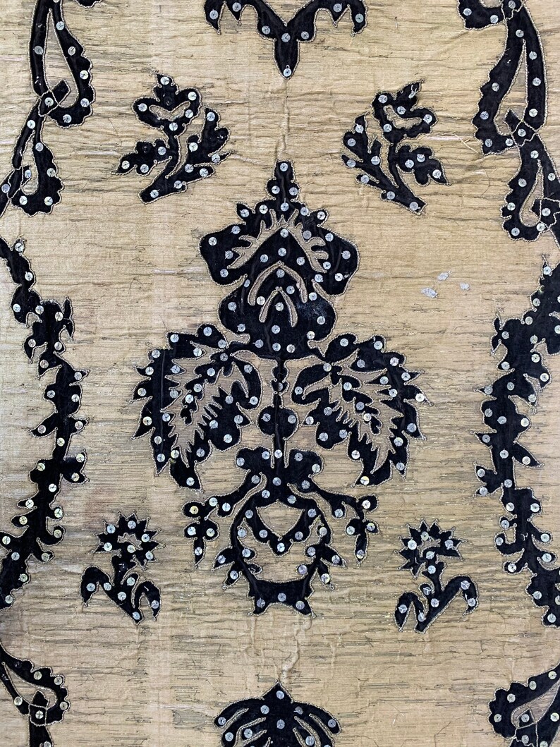 Antique Portuguese 18th Century Brocade Applique Metallic | Etsy