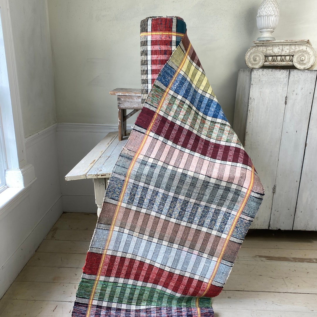 PER 1 YARD Vintage Rag Rug Stair Hall Table Runner European Carpet Rug ...