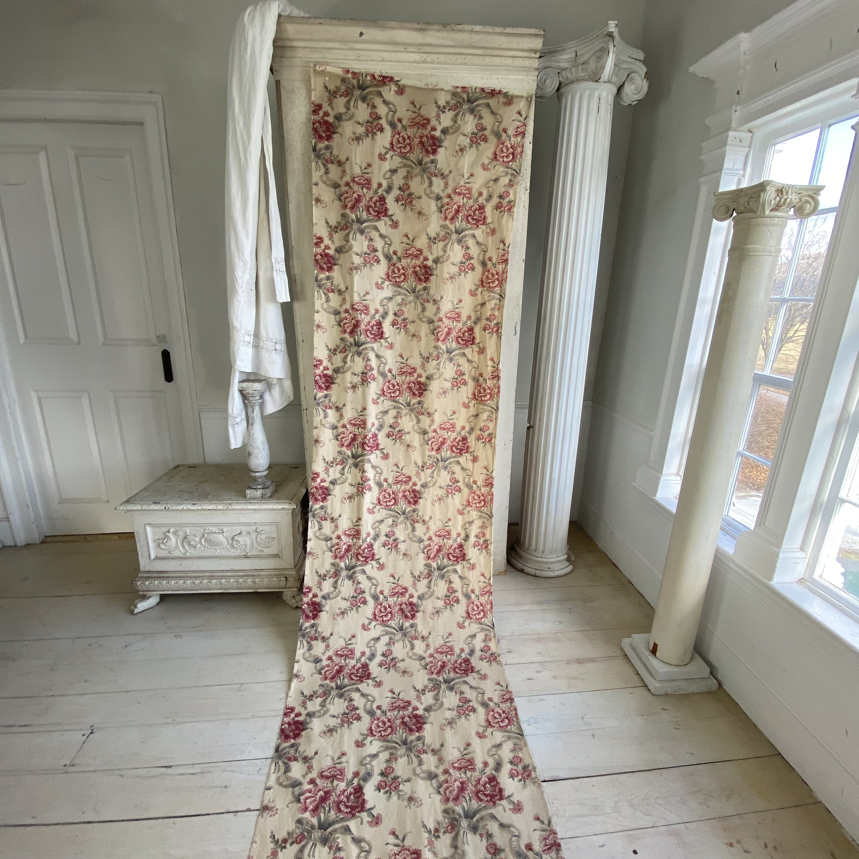 Faded Floral Fabric French Cotton Pink Carnation Material - Etsy