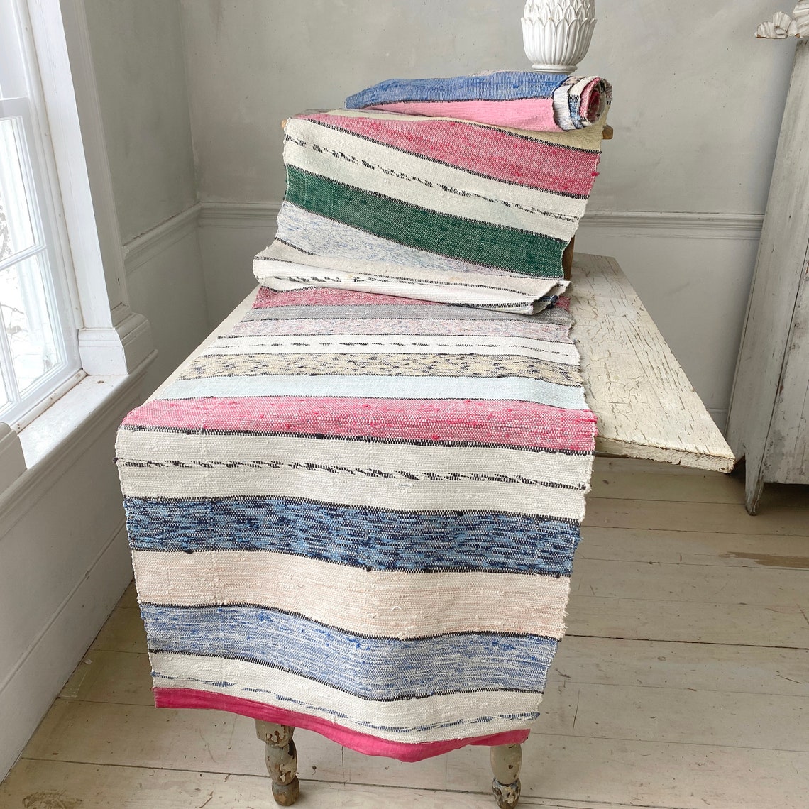 Vintage Rag Rug Vintage Stair Runner European Hand Woven | Etsy