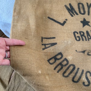 5 French Vintage Hessian Jute 1960's Black Decal From France ...