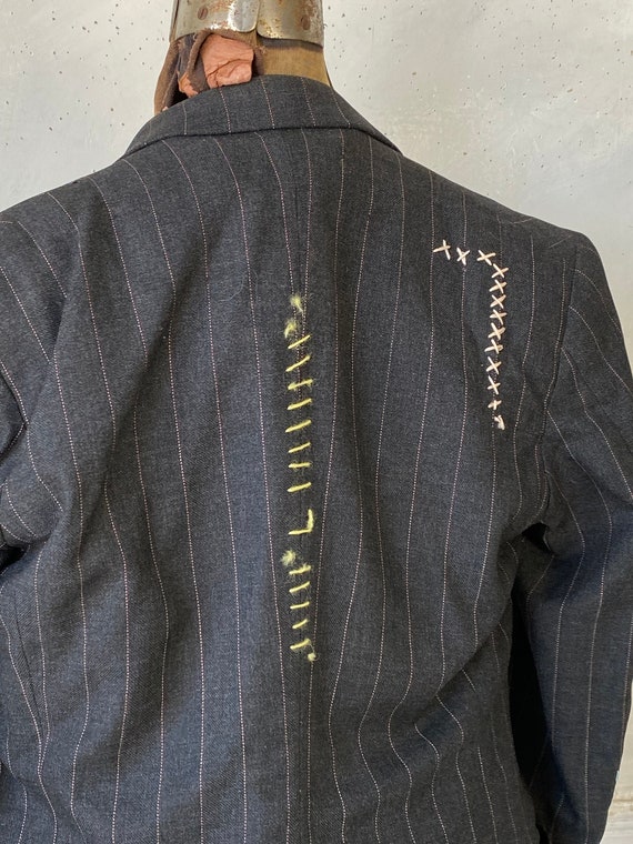 Vintage wool French Workwear jacket coat patched deco… - Gem