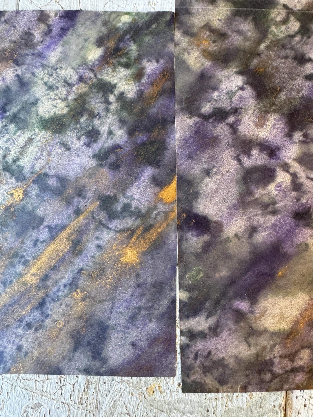 9.25x6.75 Antique French Marbled Paper ~ Hand-marbled Unique Art Paper ...