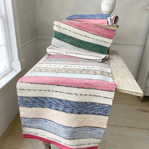 Vintage Rag Rug Vintage Stair Runner European Hand Woven Colorful ...