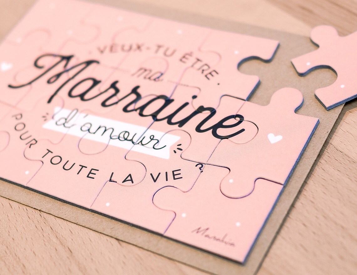 Puzzle marraine Demande marraine Veux-tu être ma marraine | Etsy