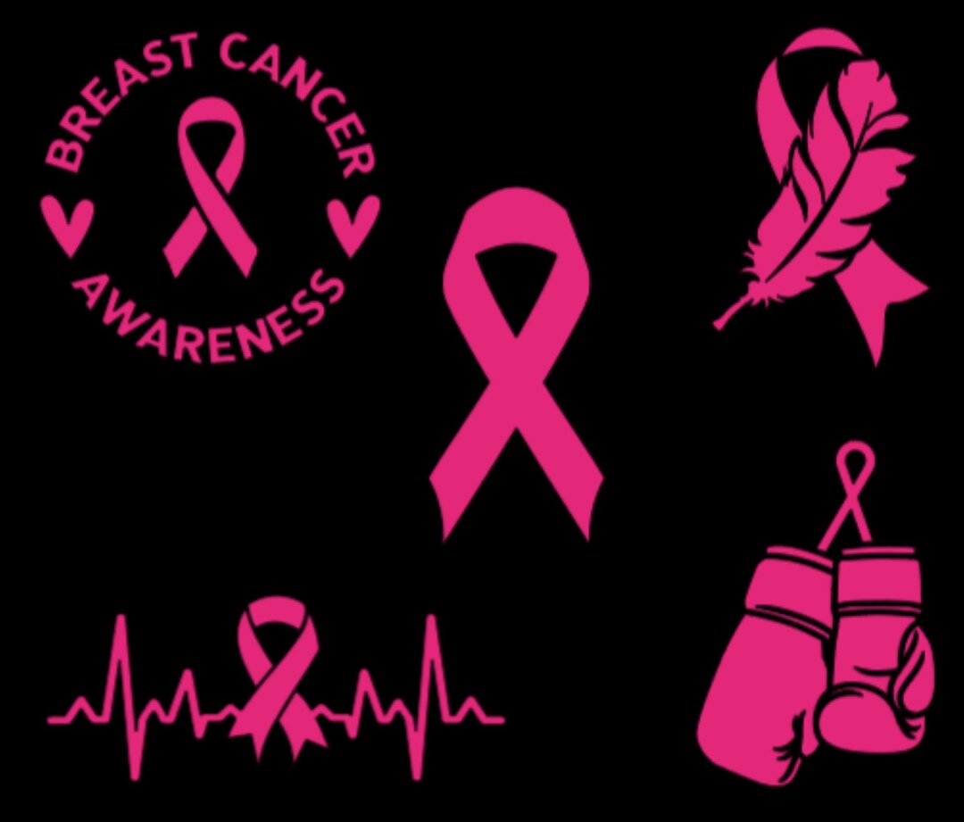 Breast Cancer Awareness 4" or 6" Decal Pack ( 5 Decals ) PINK - Etsy