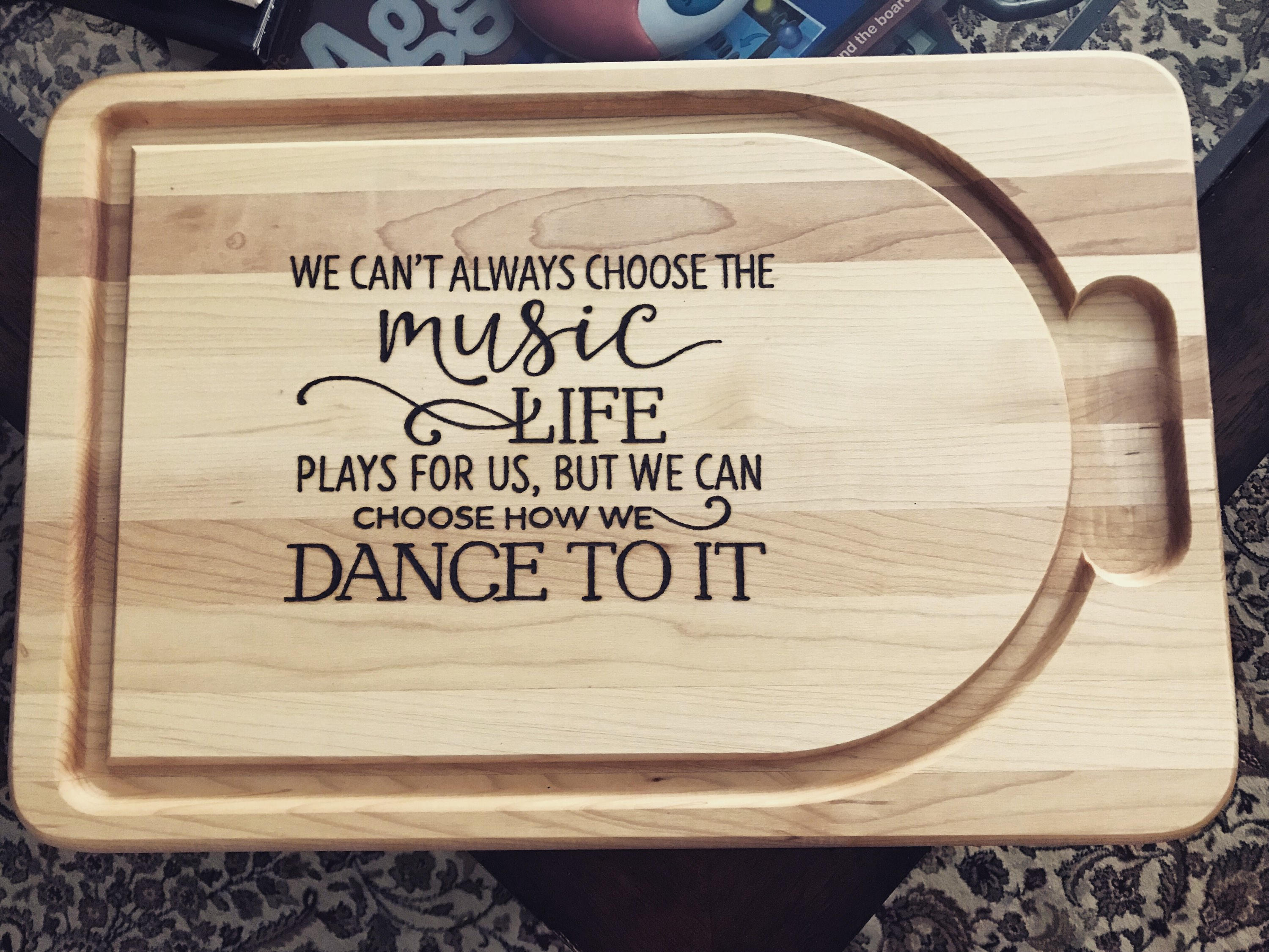 Large Cutting/ Serving Board With Inspirational Quote - Etsy