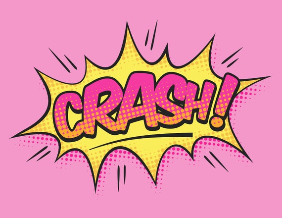 Crash Comic Book Art Comics Nursery Art Print Child's | Etsy