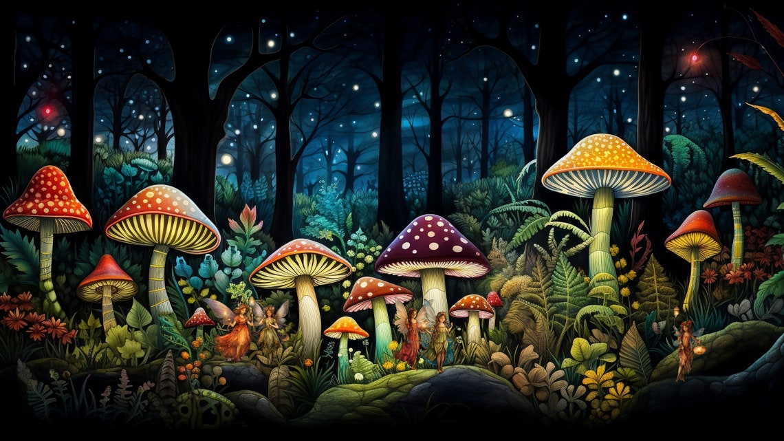 Fairies and Toadstools Forest Samsung Frame TV Art (digital Wallpaper ...