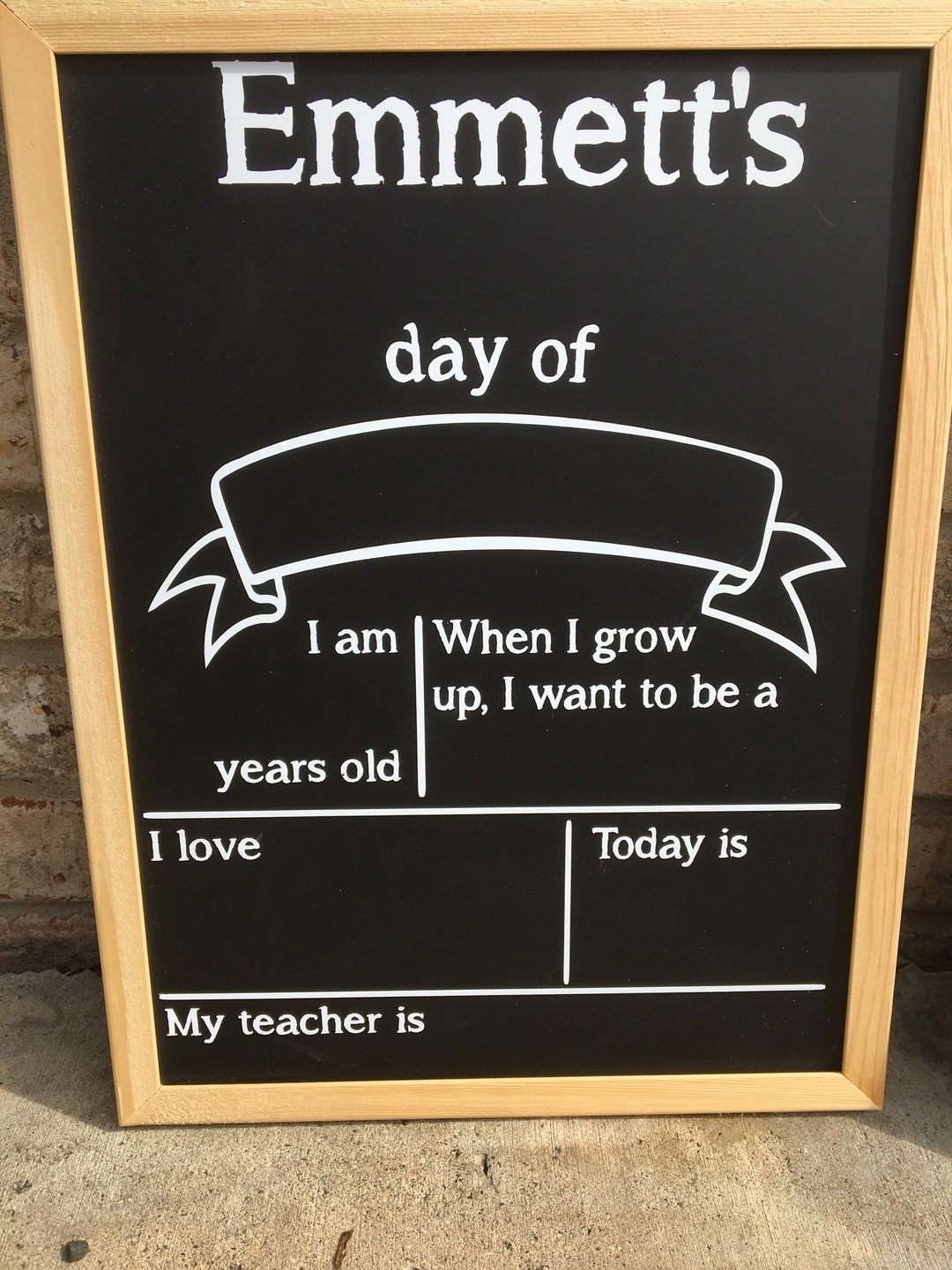 Personalized First/last Day of School Chalkboard - Etsy