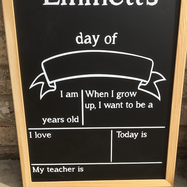 First Day Chalkboard - Etsy