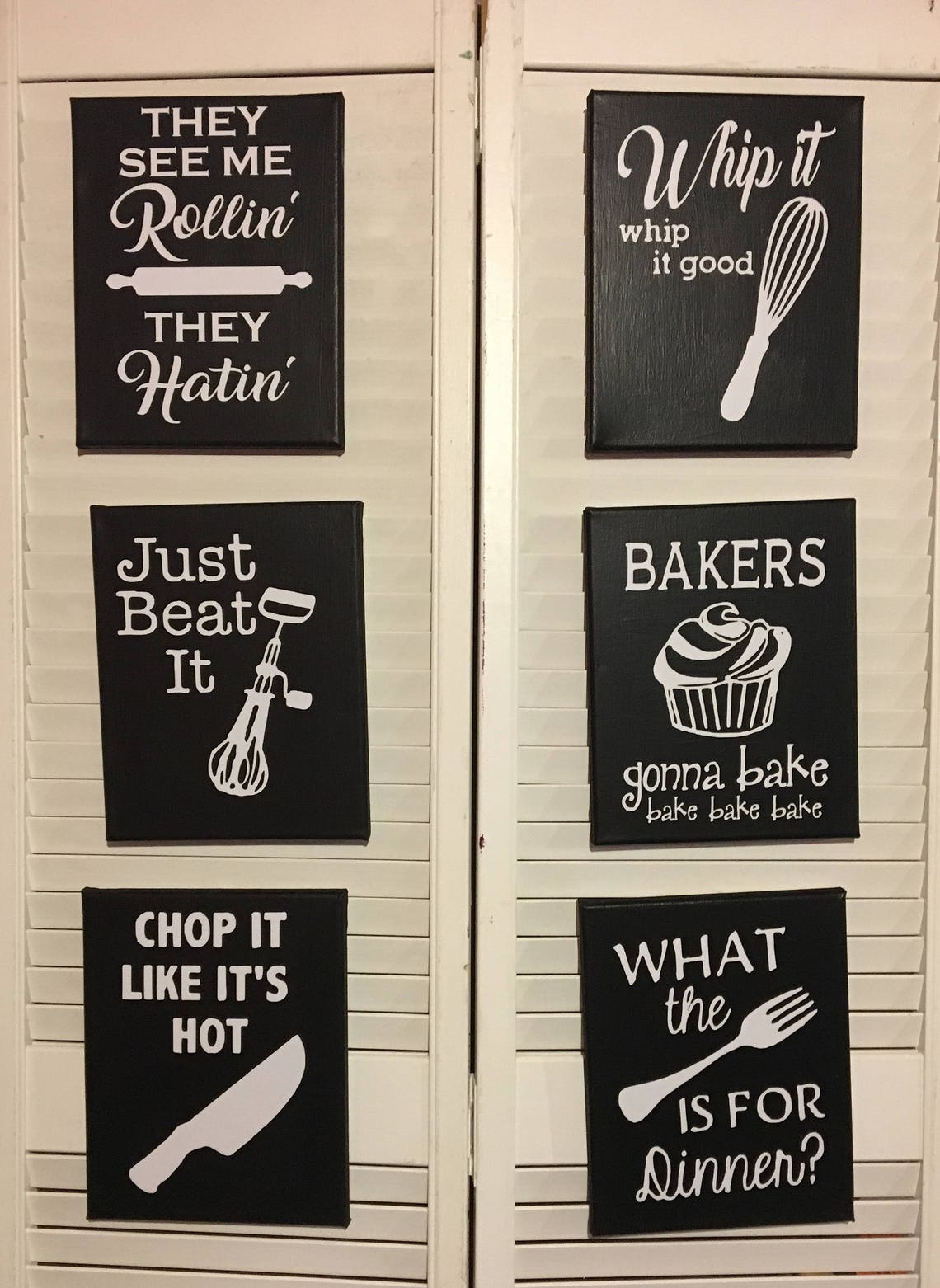 Set of 6 Funny Kitchen Signs - Etsy