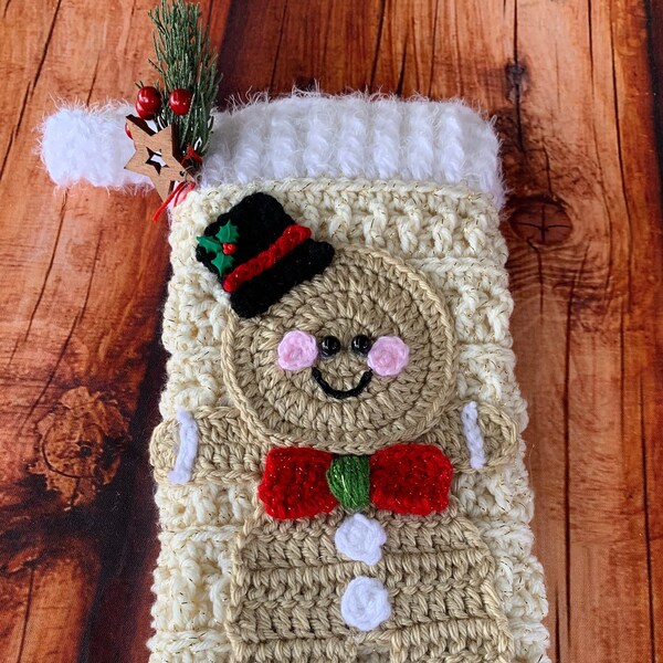 Gingerbread Stocking - Etsy