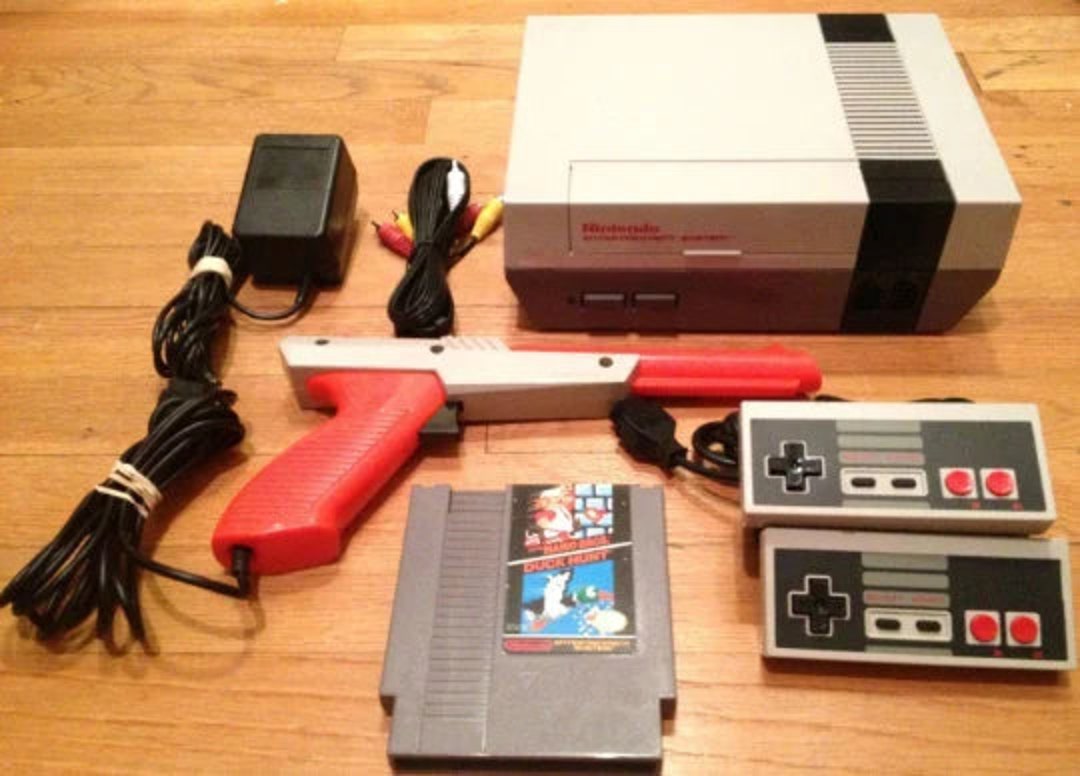 Original Nintendo Nes System Console Super Mario Bros / Duck Hunt ...