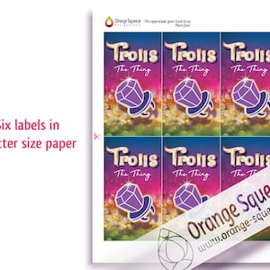INSTANT DOWNLOAD, Trolls Candy Label, the Thing, Treat Bag Toppers ...