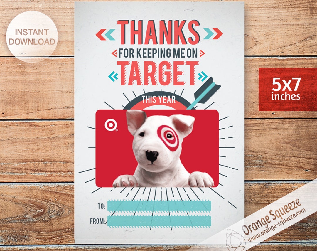 Target Gift Card Holder Printable | Teacher Appreciation Gift | 5x7 PDF ...