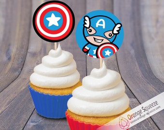 Superheroes of Faith Cupcake Toppers Printable Set of 20 - Etsy