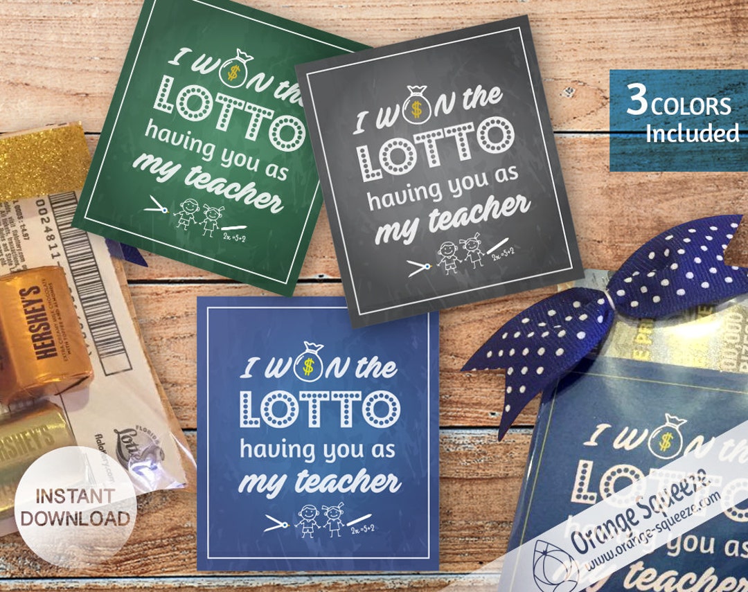 Won the Lotto Gift Tags Printable Favor Labels for - Etsy